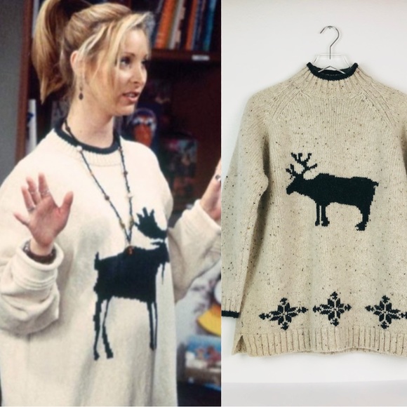 Sweaters | Aso Phoebe Buffay Friends Alt Moose Sweater | Poshmark